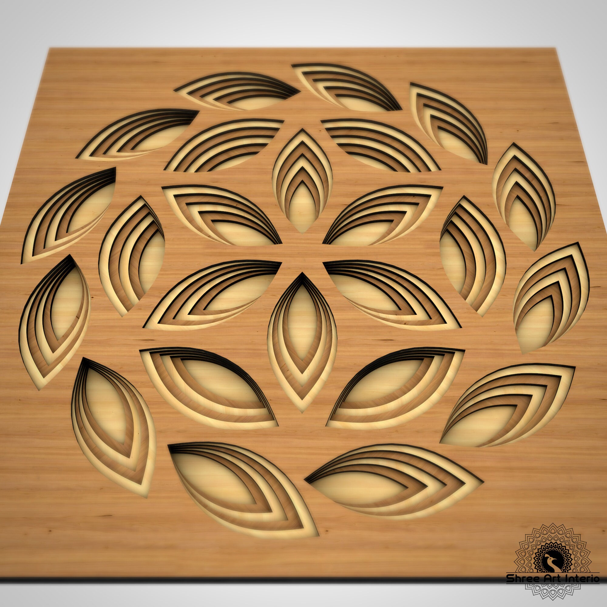 Dtfma09-multilayer Laser Cut DXF Design File, Hanging Wall Art SVG File ...