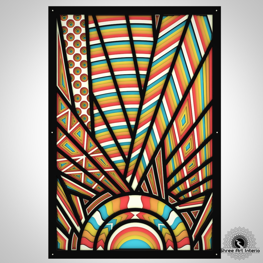 Dtfma02-multilayer Laser Cut DXF Design File, Hanging Wall Art SVG File ...