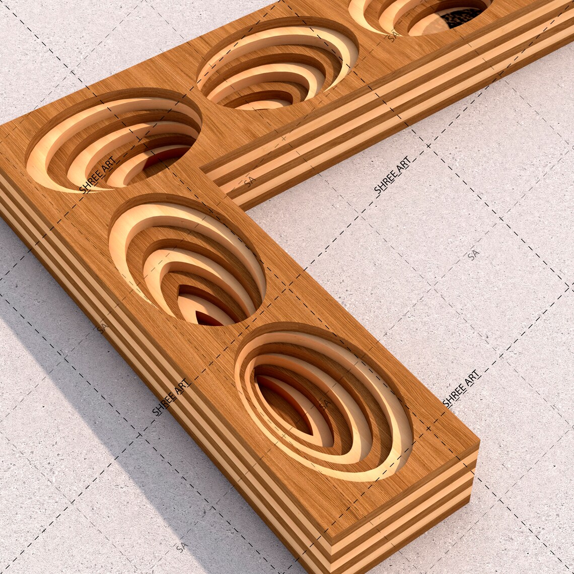 Letter L Laser Cutting Multilayered 3D Geometric Design DXF - Etsy
