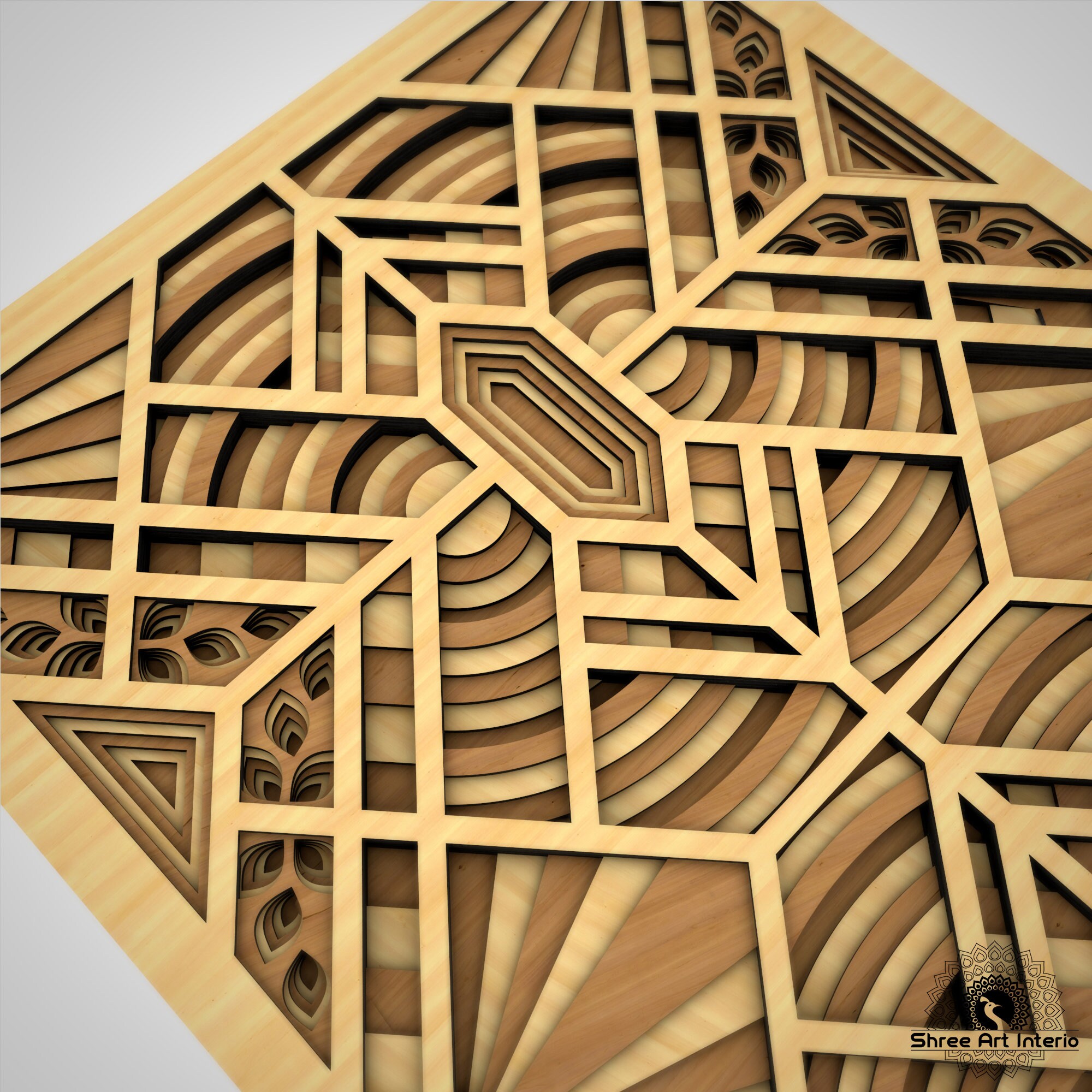 Dtfma03-multilayer Laser Cut DXF Design File Hanging Wall Art - Etsy