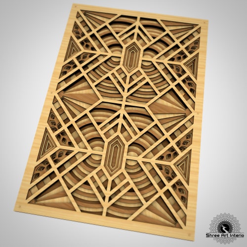 Dtfma09-multilayer Laser Cut DXF Design File Hanging Wall Art - Etsy