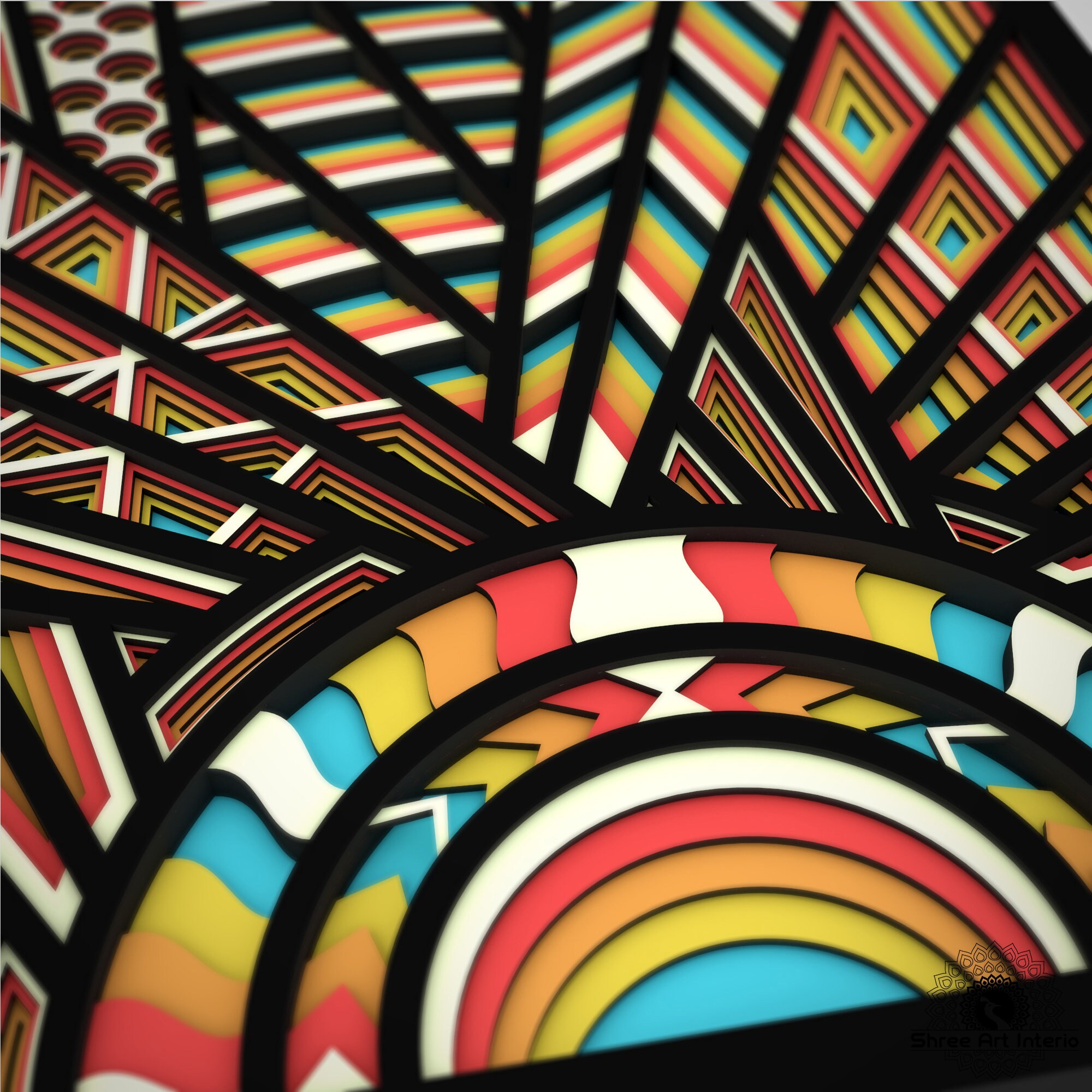 Dtfma02-multilayer Laser Cut DXF Design File Hanging Wall Art | Etsy