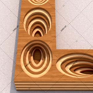 Letter L Laser Cutting Multilayered 3D Geometric Design DXF - Etsy