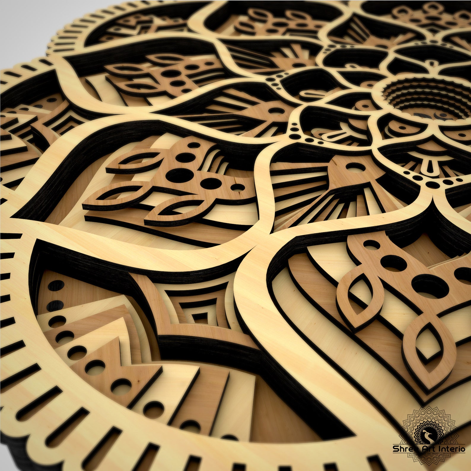 Dtfma08-multilayer Laser Cut DXF Design File Hanging Wall Art - Etsy