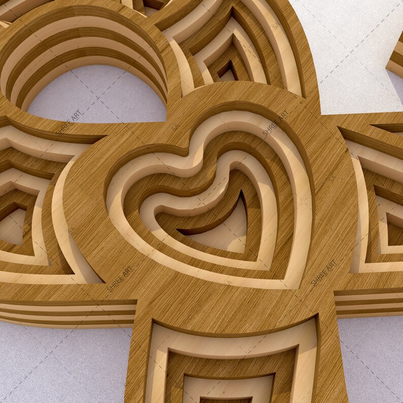 Letter AND Laser Cutting Multilayered 3D Geometric Design DXF - Etsy