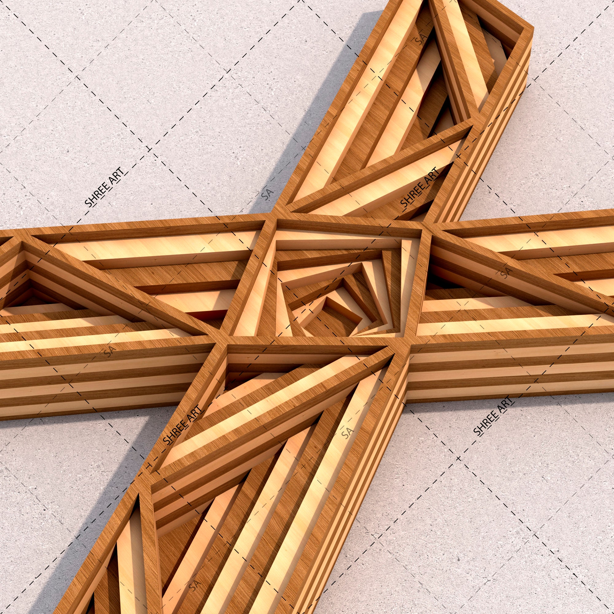 Letter X Laser Cutting Multilayered 3D Geometric Design DXF - Etsy