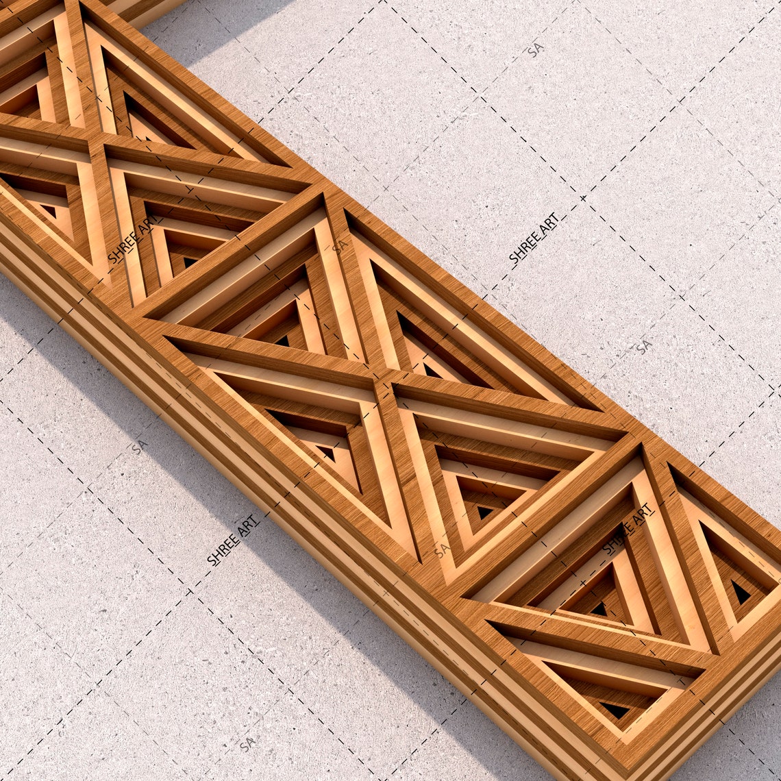 Letter T Laser cutting Multilayered 3D Geometric design DXF | Etsy