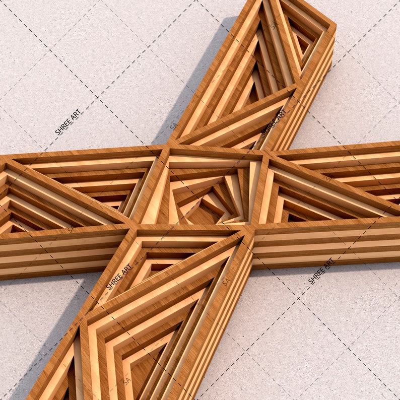 Letter X Laser Cutting Multilayered 3D Geometric Design DXF - Etsy