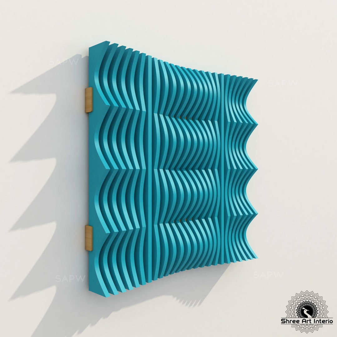 Parametric Wave Wall Art, CNC Digital File (dxf, Svg, Ai, Eps, Pdf ...