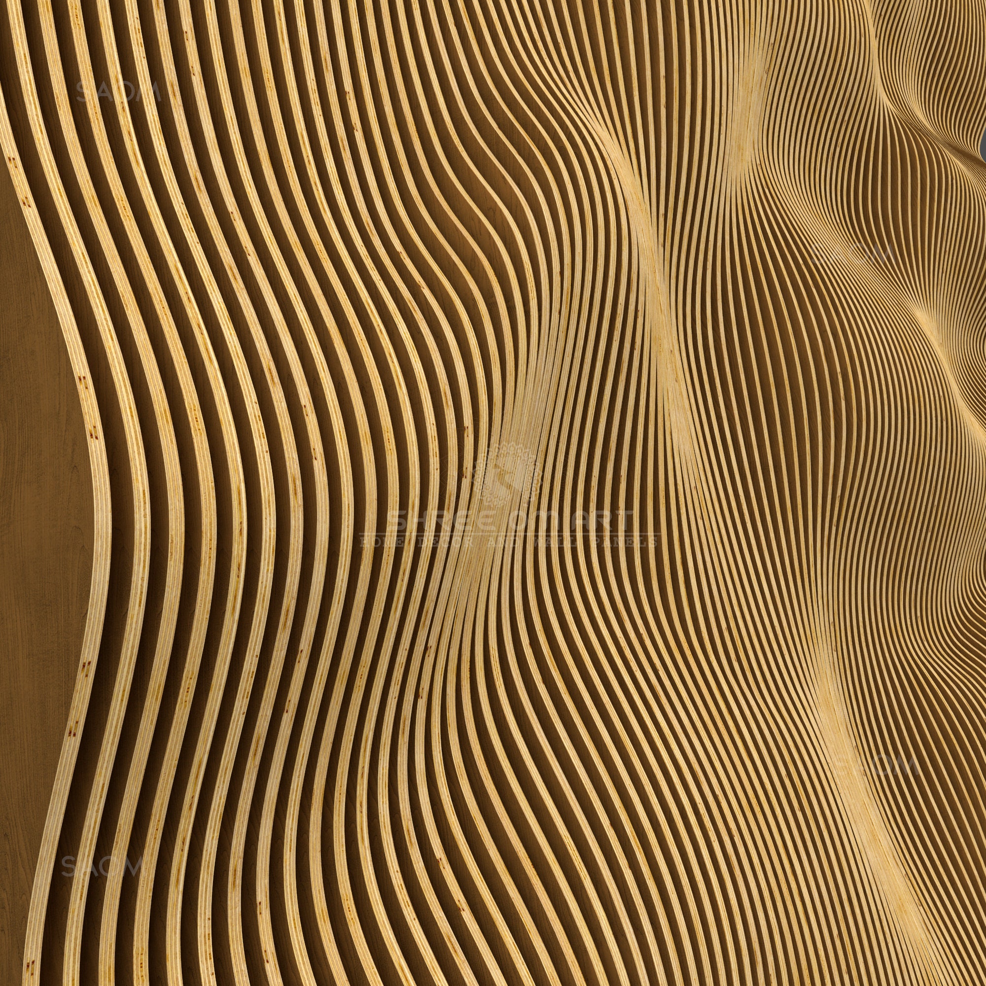 Parametric Wall 05 Unique decorative Wave wall for your home | Etsy