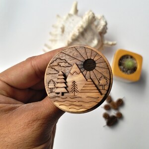 The Nature Wooden Brooch Father's Day, Function , Gift to Love, Gift to ...