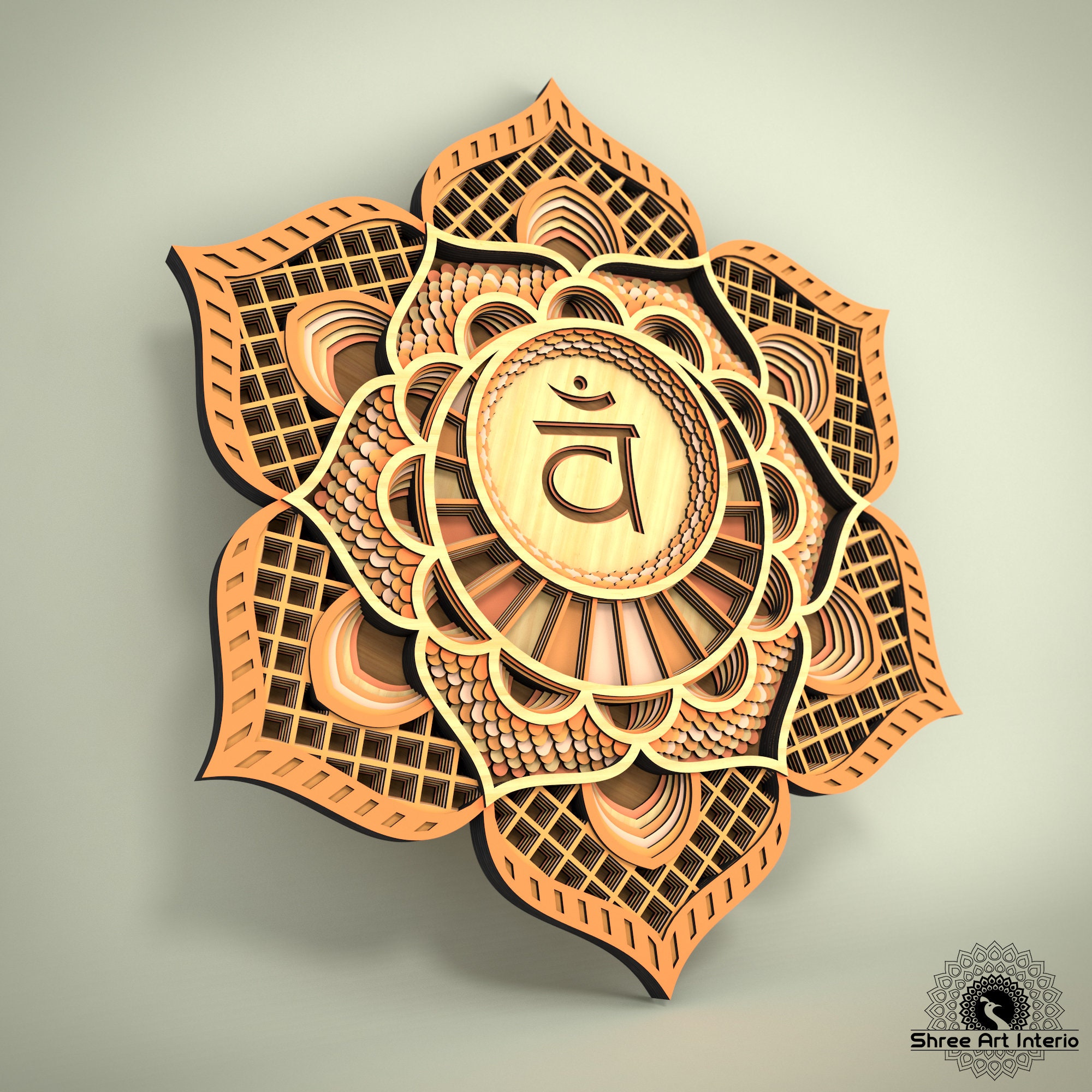 DTFMA11 Sacral Chakra Mandala DXF Svadhisthana Chakra - Etsy