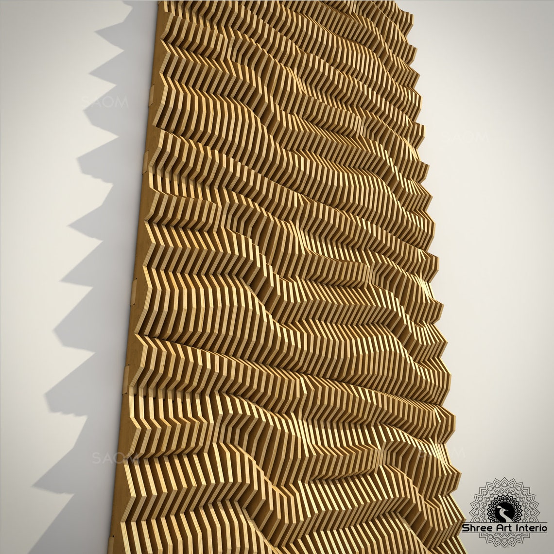 Parametric Wall 17 Small Size Unique Decorative Wave Wall for | Etsy