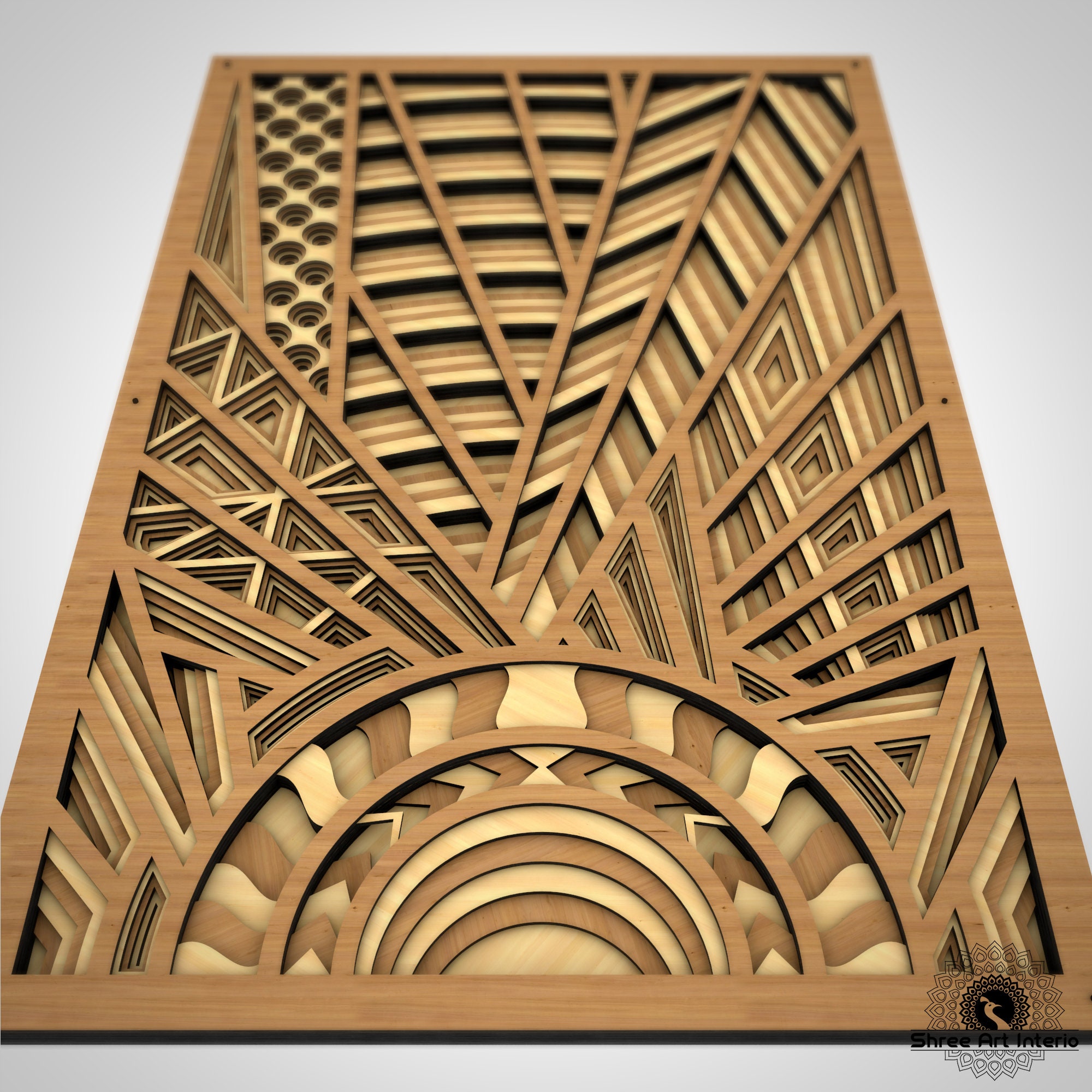 Dtfma02-multilayer Laser Cut DXF Design File Hanging Wall Art | Etsy