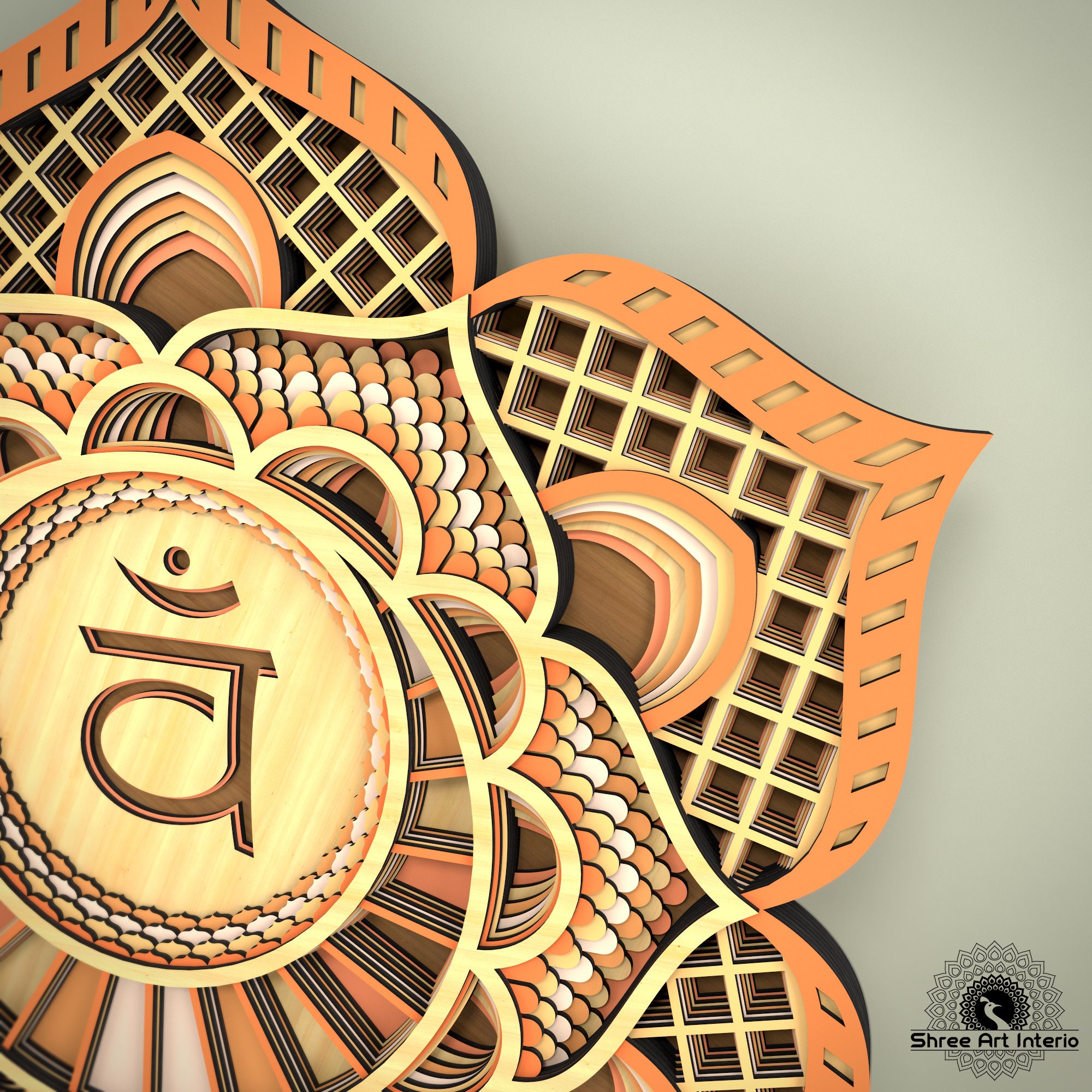 DTFMA11 Sacral Chakra Mandala DXF Svadhisthana Chakra - Etsy