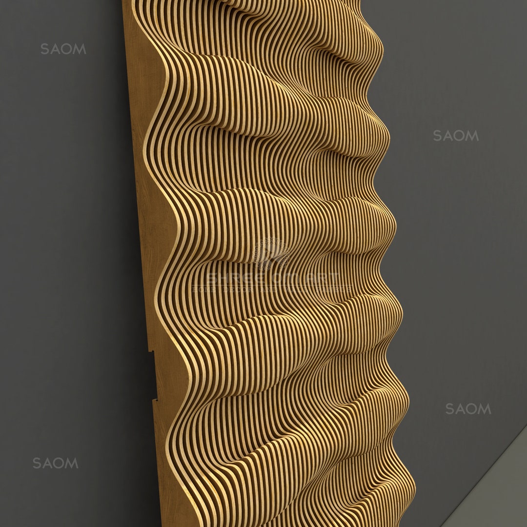 Parametric Wave Wall Digital File for CNC Laser Cutting (digital ...