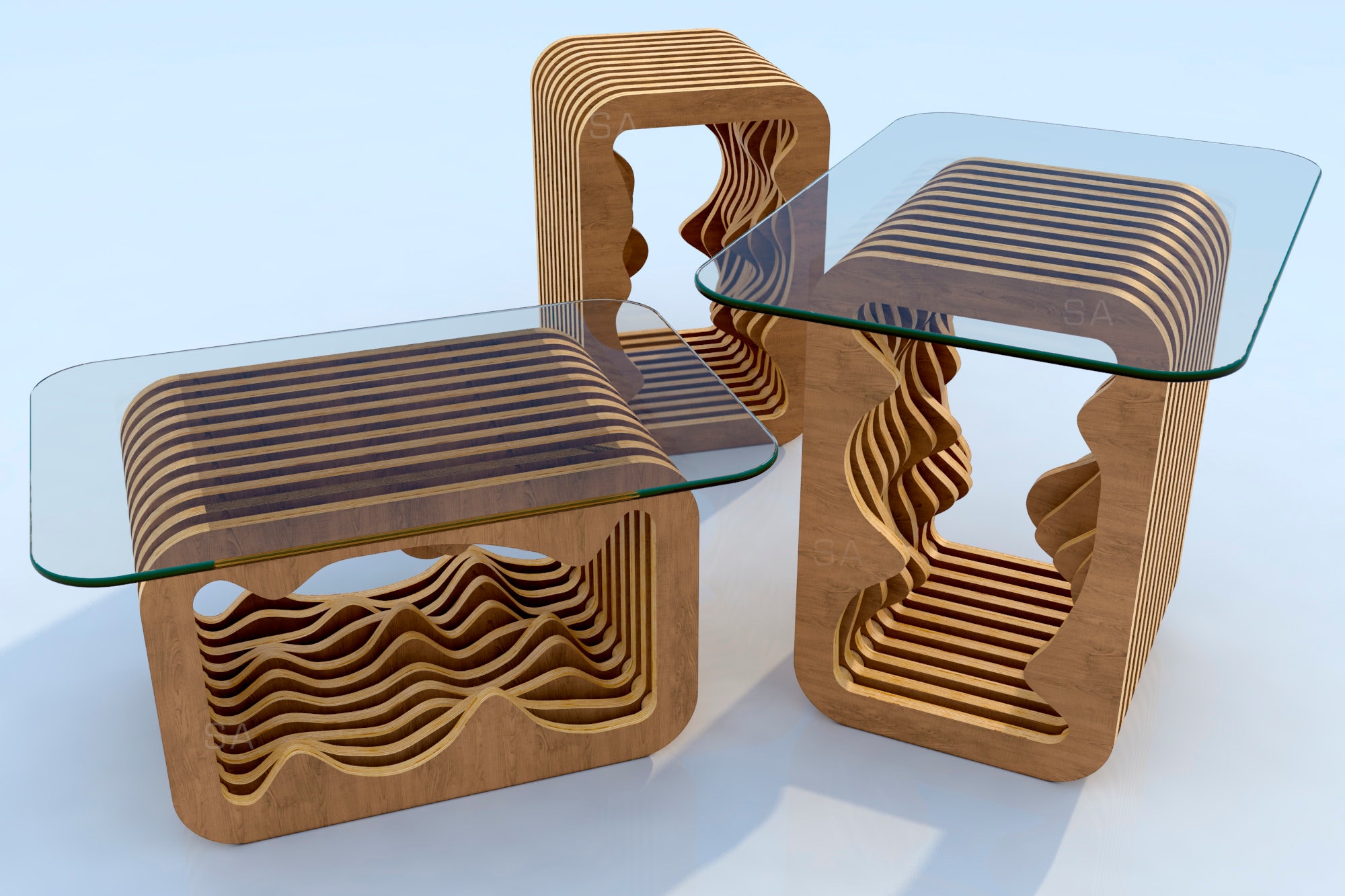 Parametric Coffee Table Digital File Modern Table Plan File - Etsy