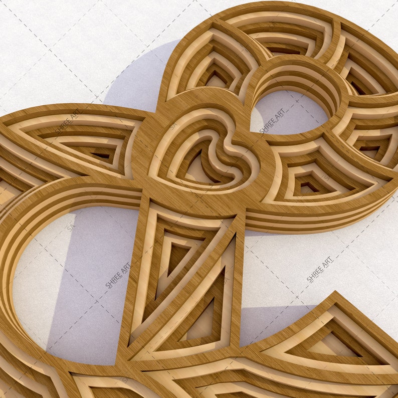 Letter AND Laser Cutting Multilayered 3D Geometric Design DXF - Etsy