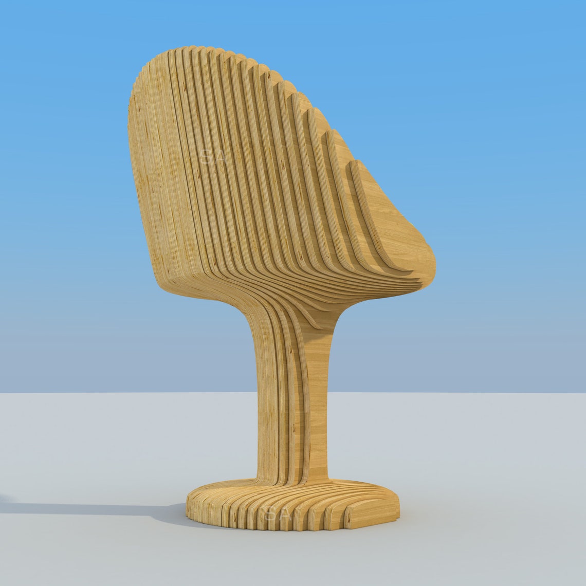 Parametric Chair Digital File Modern Chair Plan Suitable for | Etsy