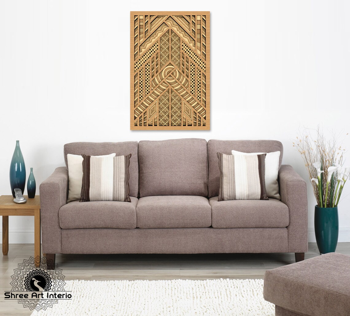 Dtfma04-multilayer Laser Cut DXF Design File Hanging Wall Art - Etsy