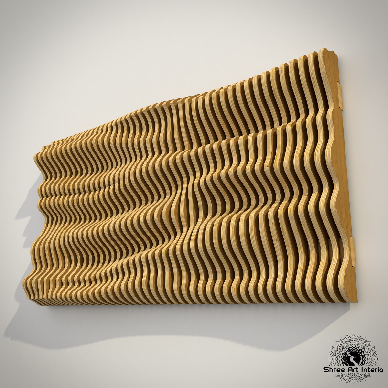Parametric Wave Wall Decor: CNC Laser Cut Files (digital Download) - Etsy