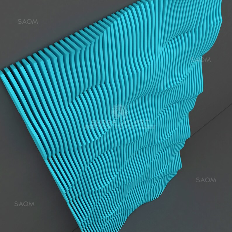 Parametric Wall 08 Unique Decorative Wave Wall for Your Home Office and ...