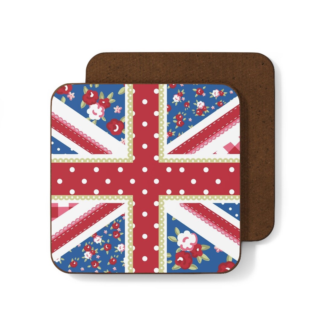 Pretty Union Flag Coaster Union Jack GB British - Etsy