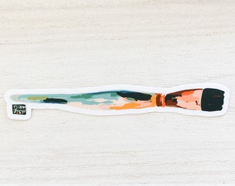 Paintbrush Sticker | Etsy