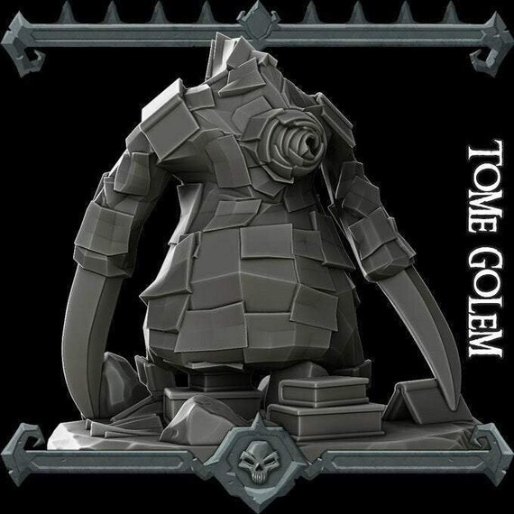 TOME GOLEM Miniature Many Size Options dungeons and - Etsy