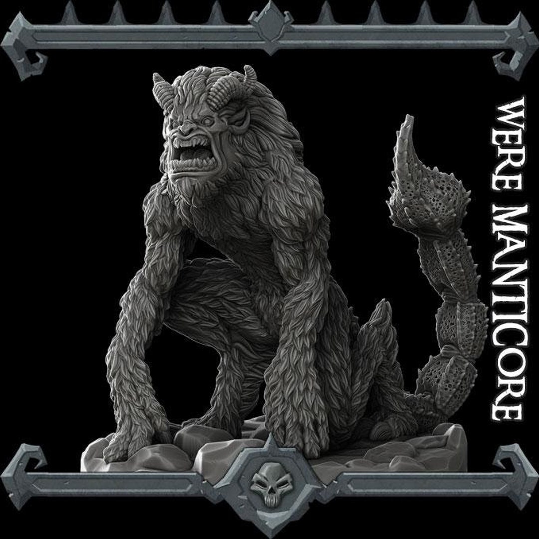 WERE MANTICORE Miniature All Sizes Dungeons and Dragons Pathfinder War ...