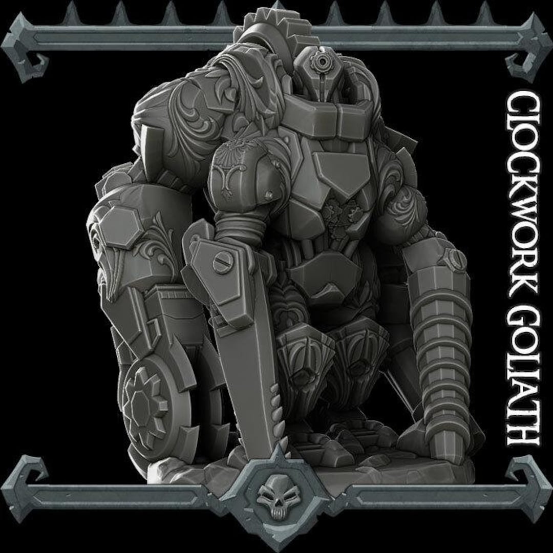 CLOCKWORK GOLIATH Miniature Dungeons and Dragons Cthulhu Pathfinder War ...