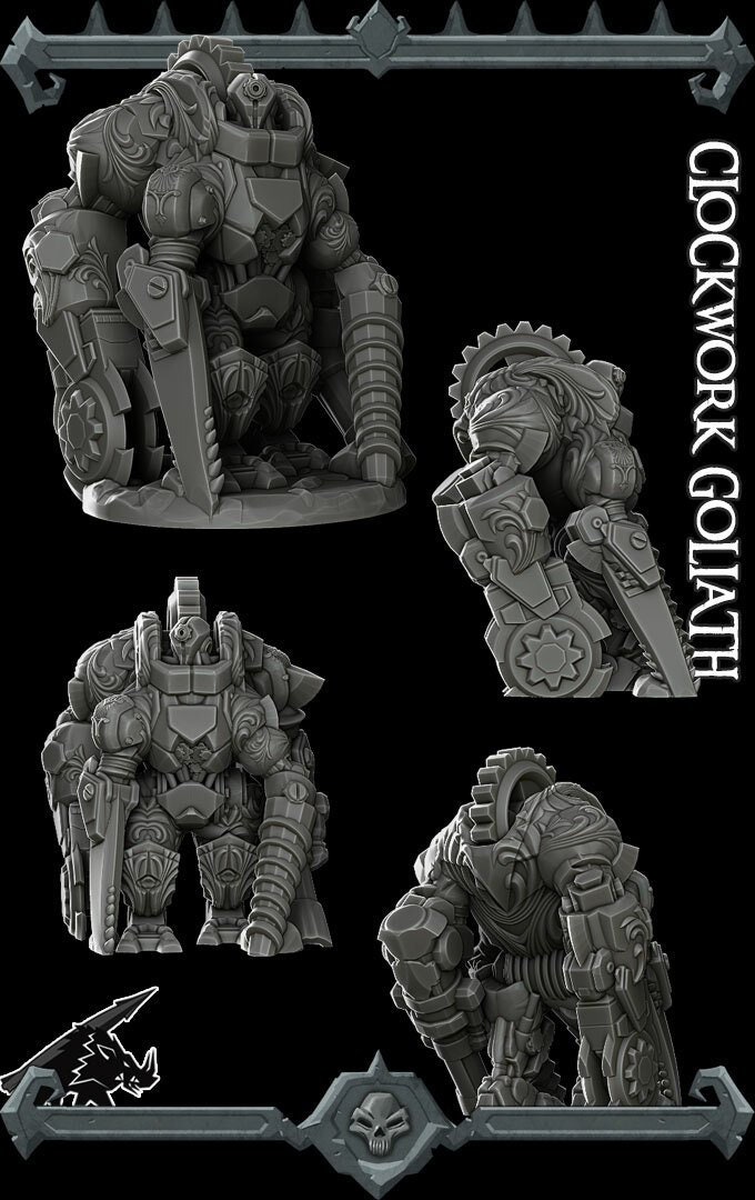 CLOCKWORK GOLIATH Miniature Dungeons and Dragons Cthulhu - Etsy