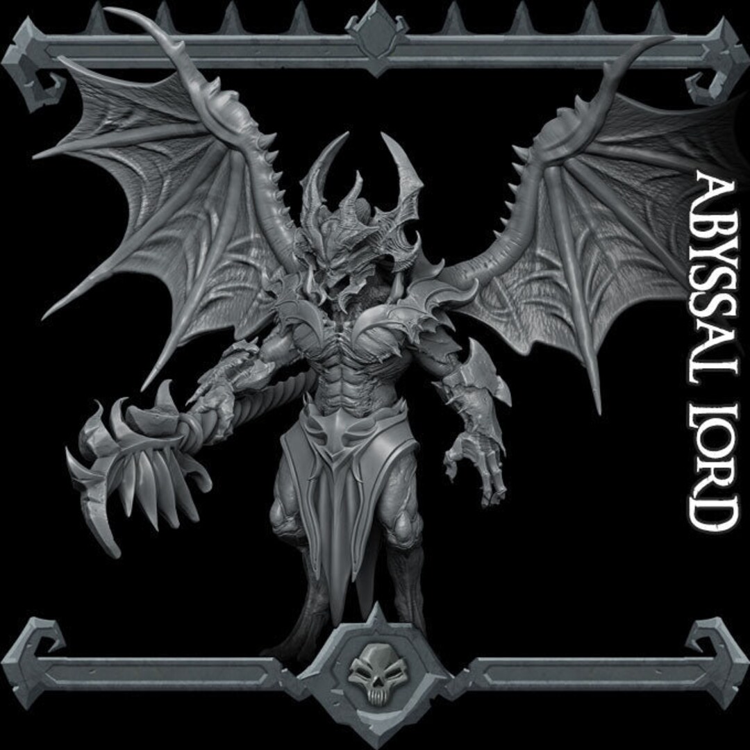 ABYSSAL LORD Miniature All Sizes Dungeons and Dragons - Etsy