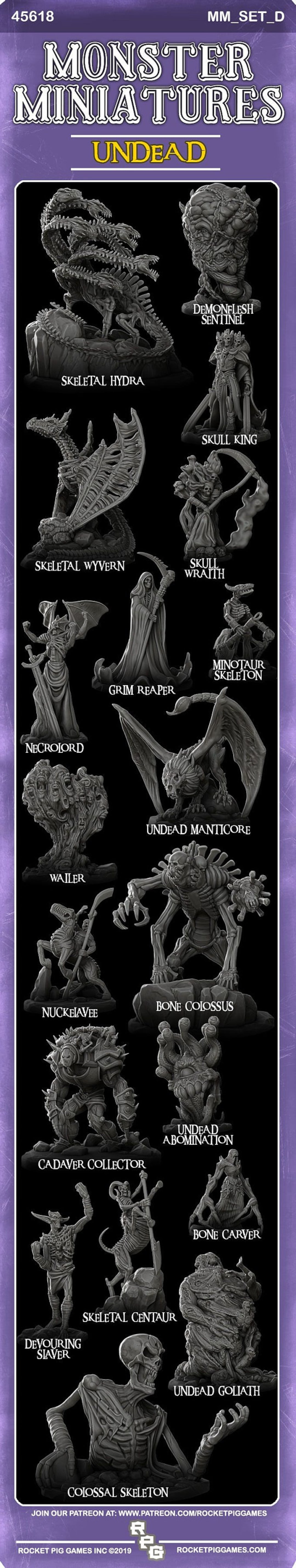 UNDEAD COLLECTION Resin Miniatures Many Size Options dungeons and ...