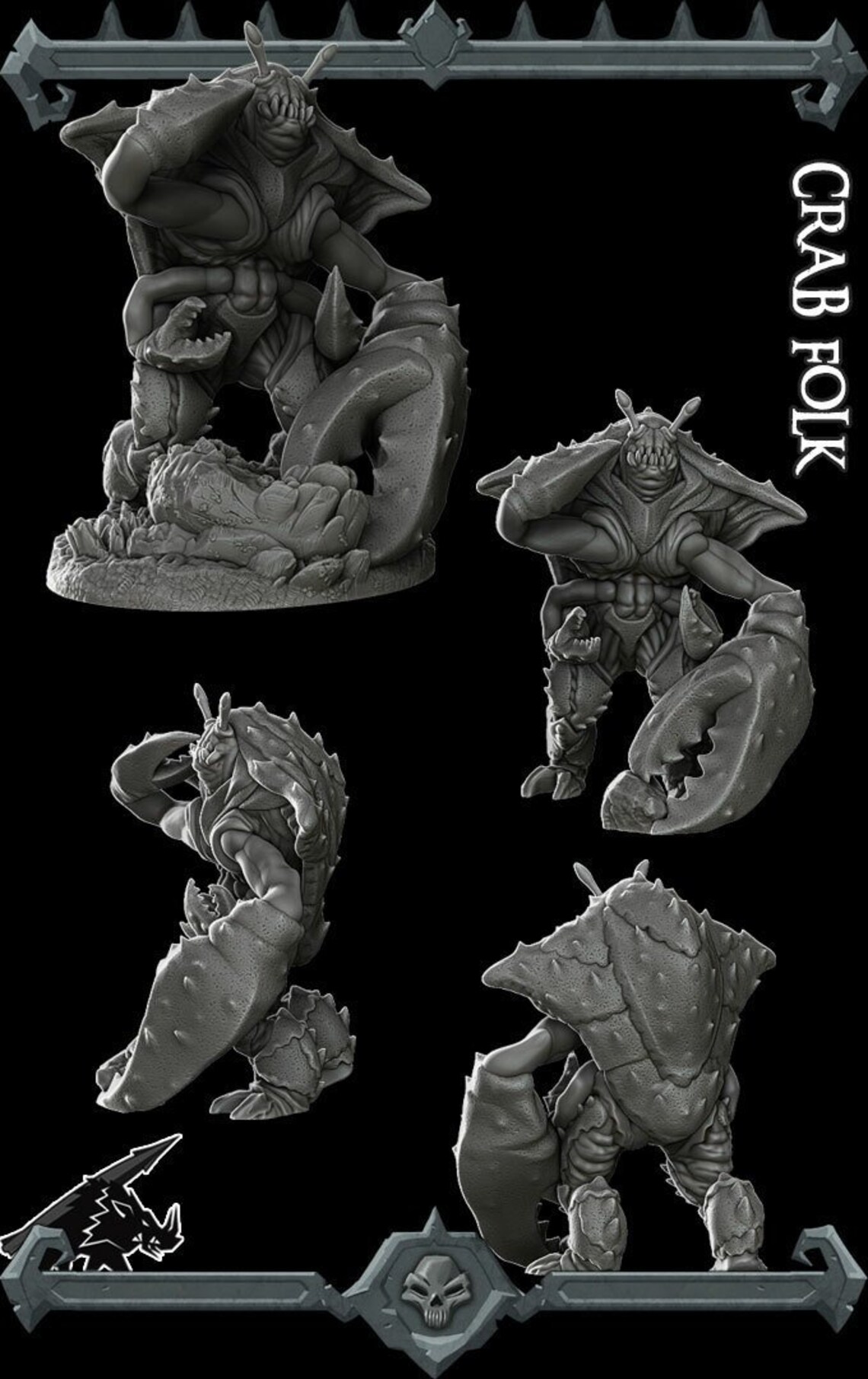 CRAB FOLK Miniature Dungeons and Dragons Cthulhu - Etsy UK