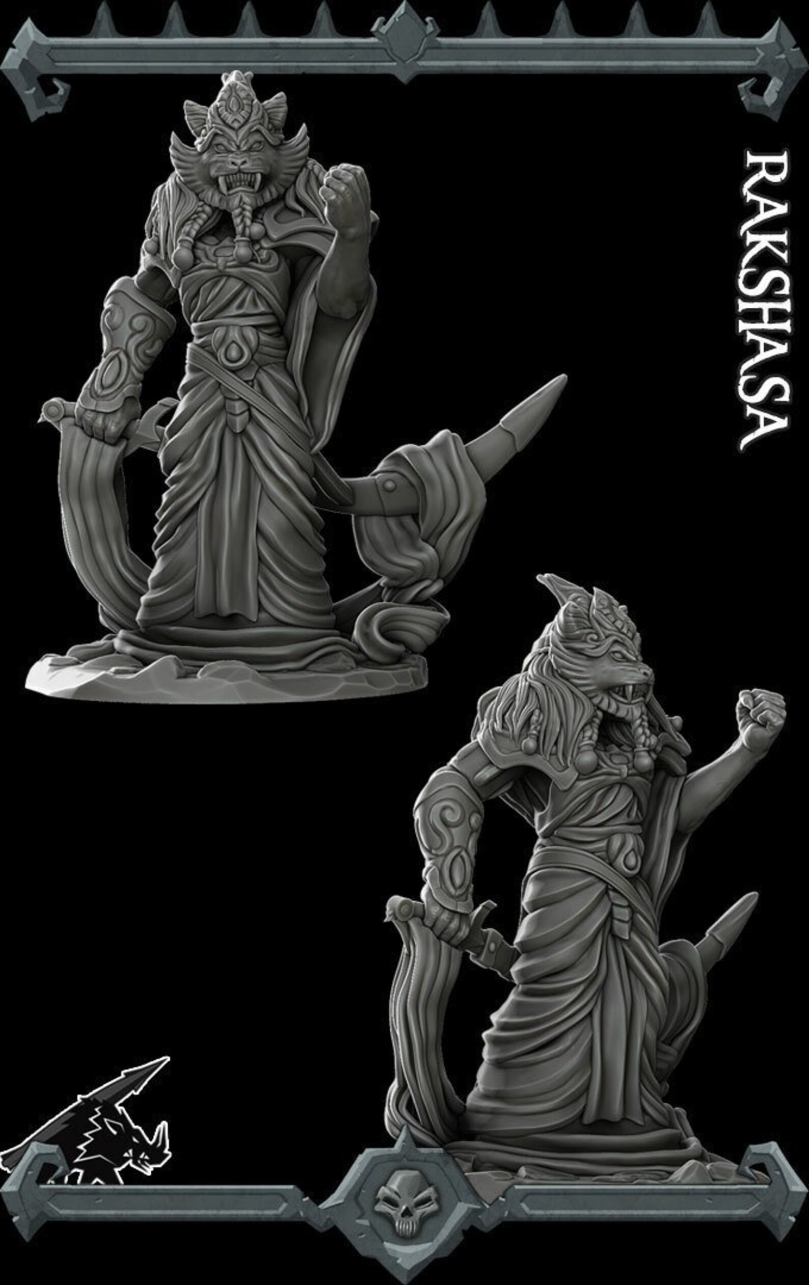 RAKSHASA Resin Miniature Many Size Options dungeons and - Etsy