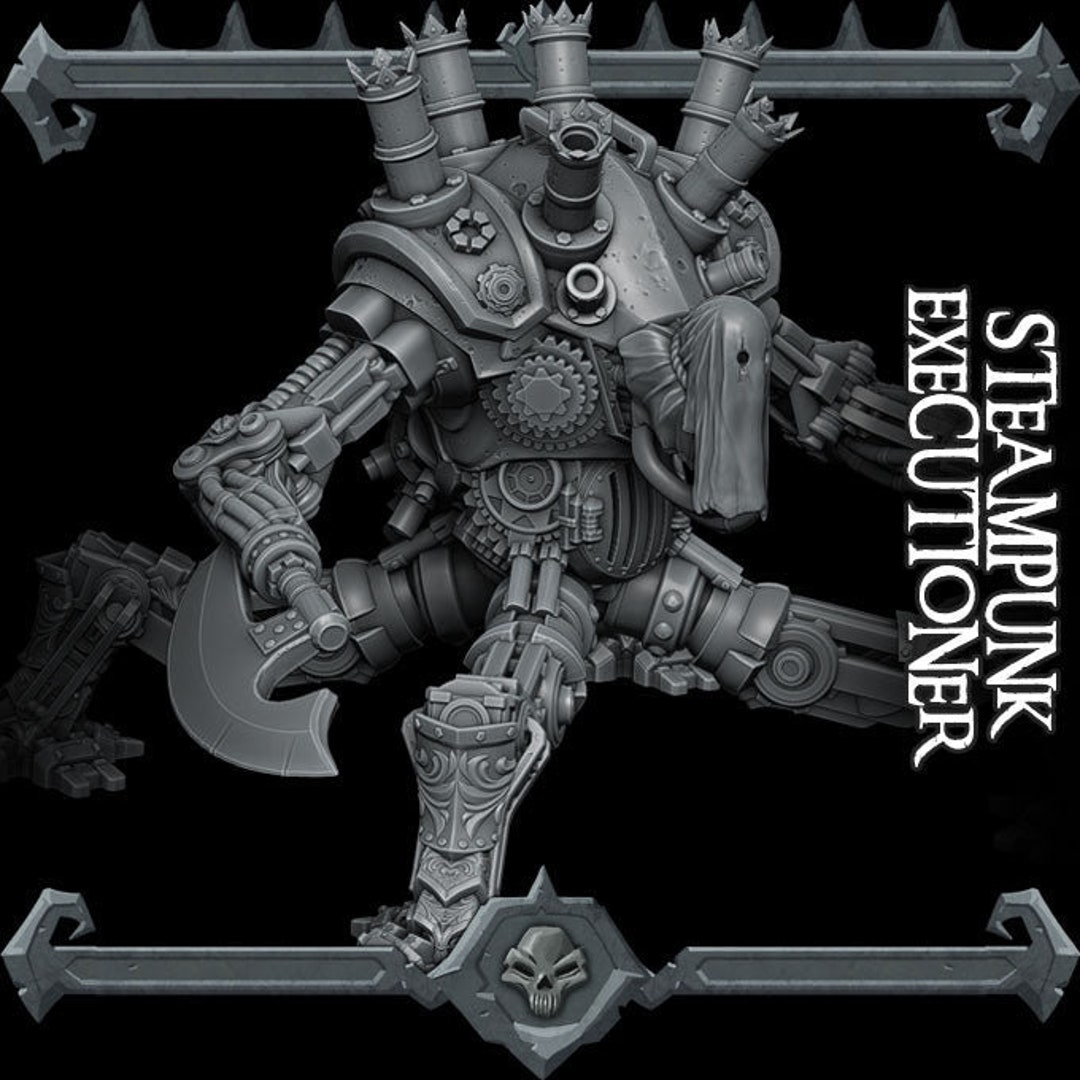 STEAMPUNK EXECUTIONER Miniature Dungeons and Dragons Cthulhu Pathfinder ...