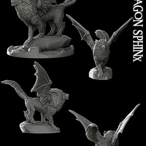 DRAGON SPHINX Miniature Dungeons and Dragons Cthulhu - Etsy