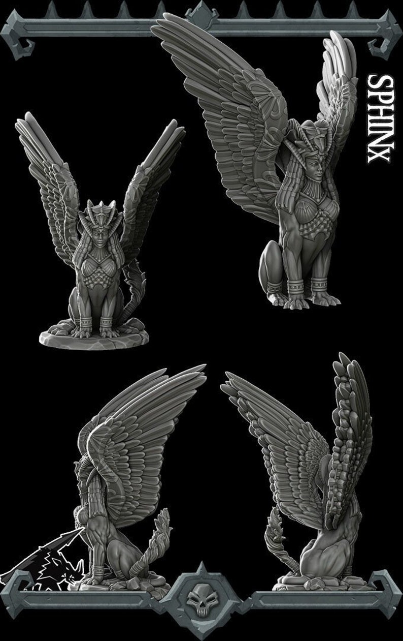 SPHINX Miniature Many Size Options dungeons and Dragons - Etsy