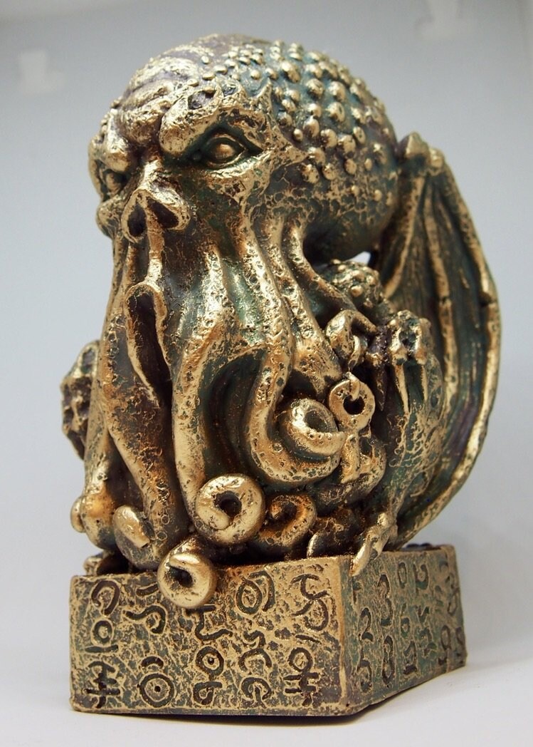 Golden Cthulhu Idol Figurine Hand Painted HP Lovecraft - Etsy Hong Kong