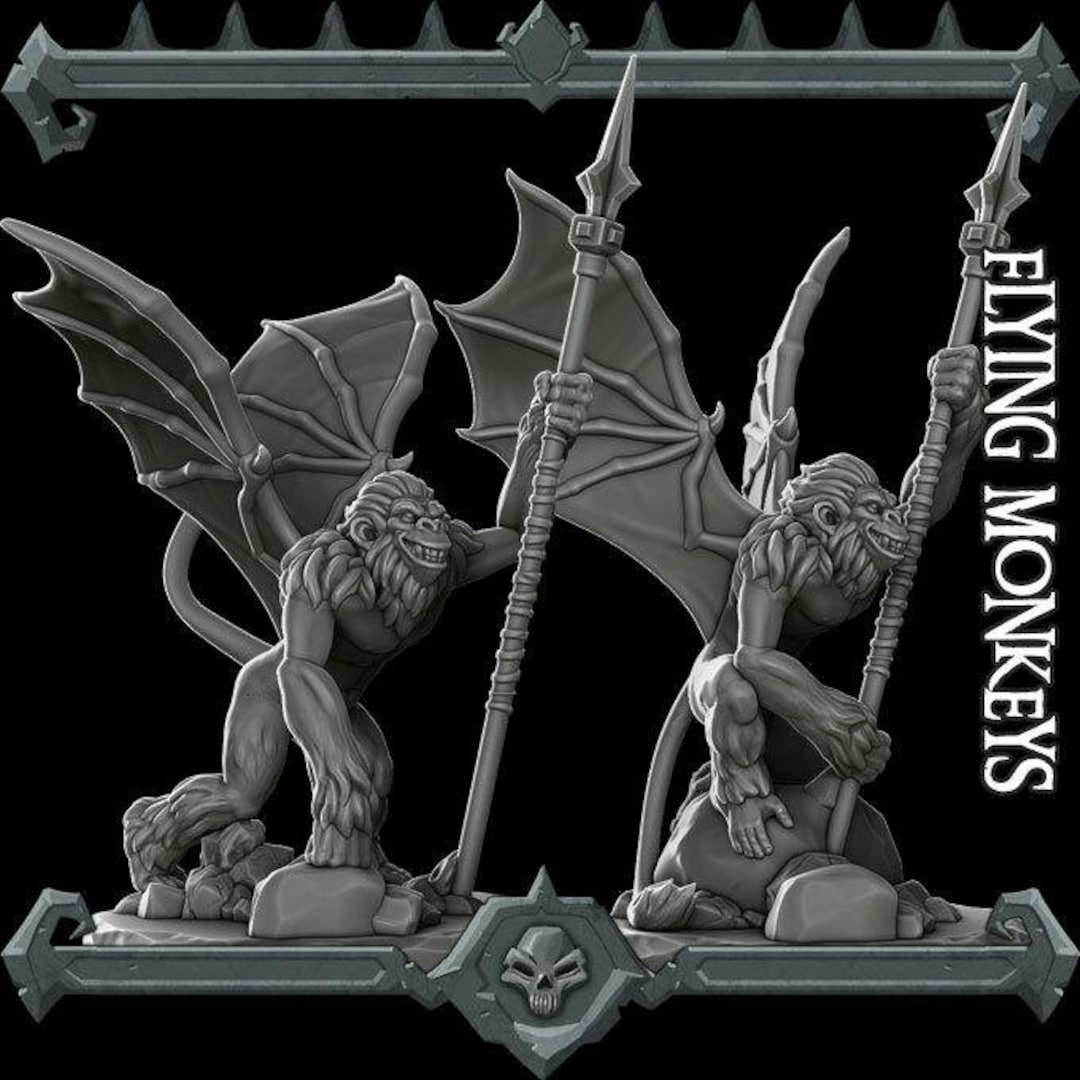 FLYING MONKEYS Miniature Many Size Options dungeons and Dragons Cthulhu ...