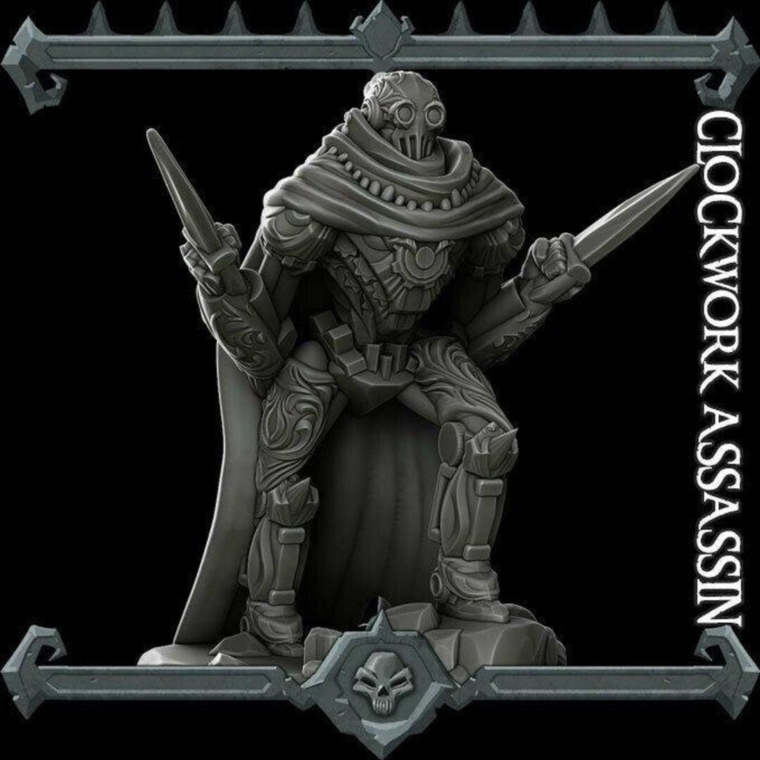 CLOCKWORK ASSASSIN Miniature Many Size Options dungeons - Etsy