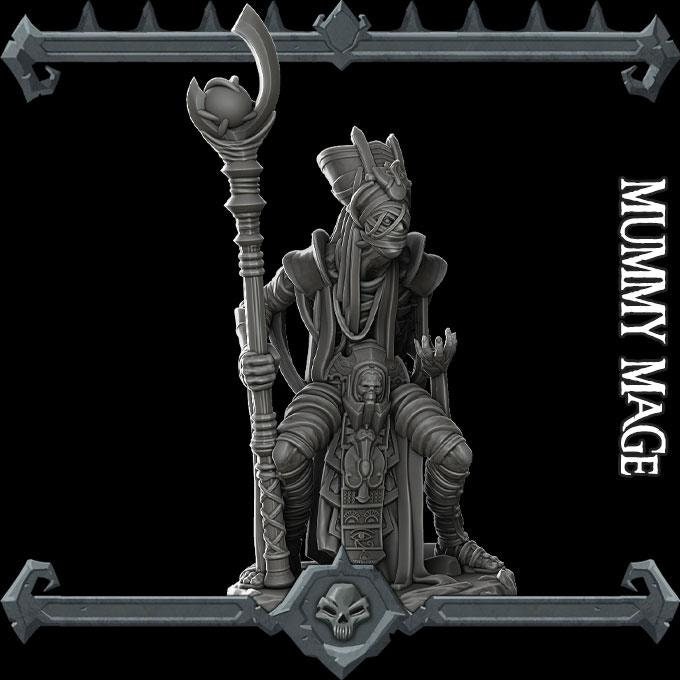 MUMMY MAGE Miniature All Sizes Dungeons and Dragons | Etsy