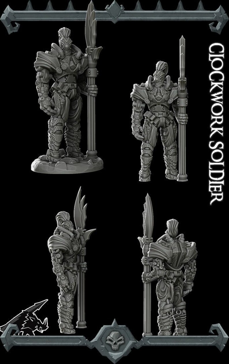 CLOCKWORK SOLDIER Miniature Dungeons and Dragons Cthulhu - Etsy