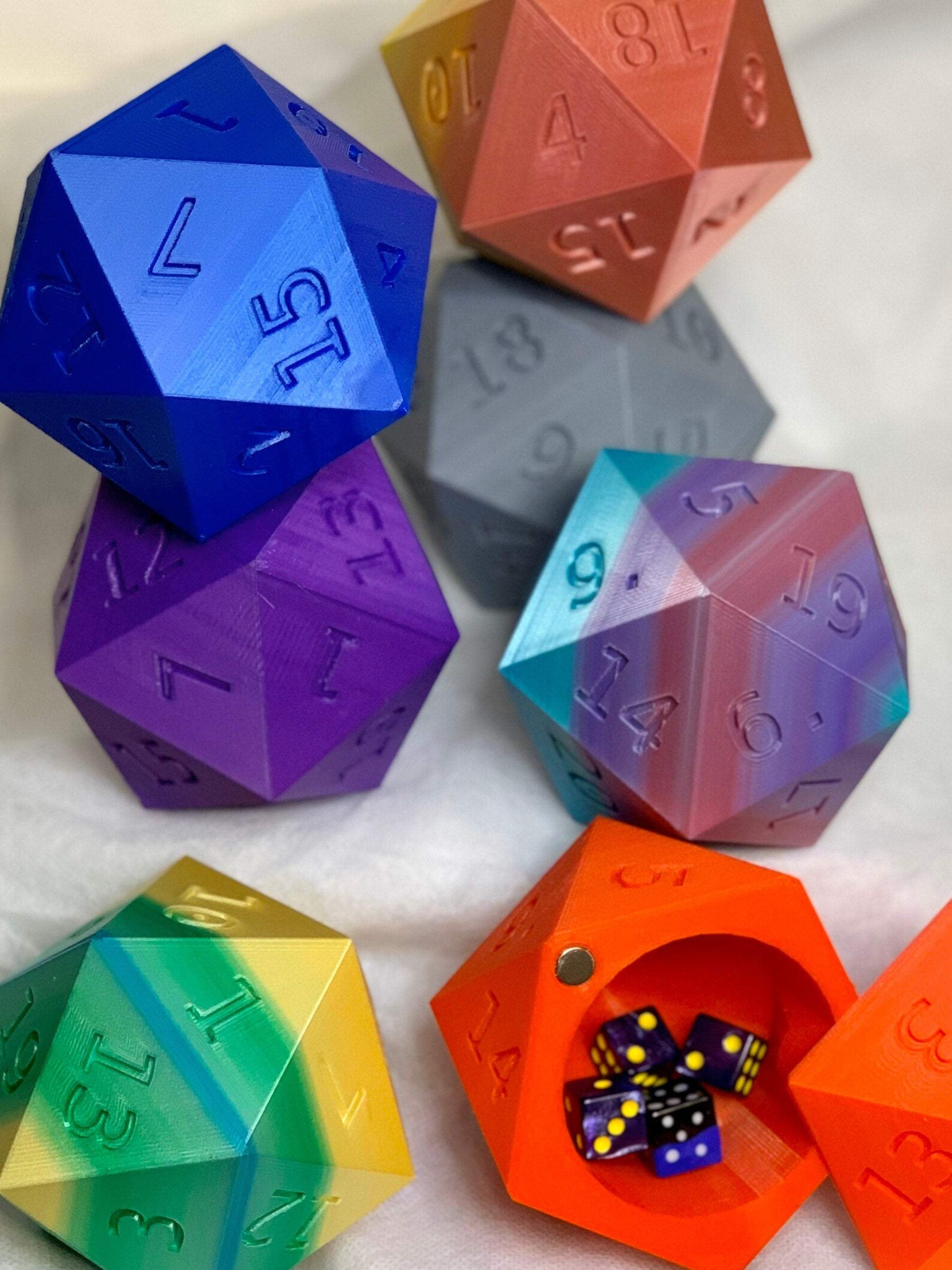 D20 Dice Box Magnetic Lock Storage Container MTG D&d - Etsy