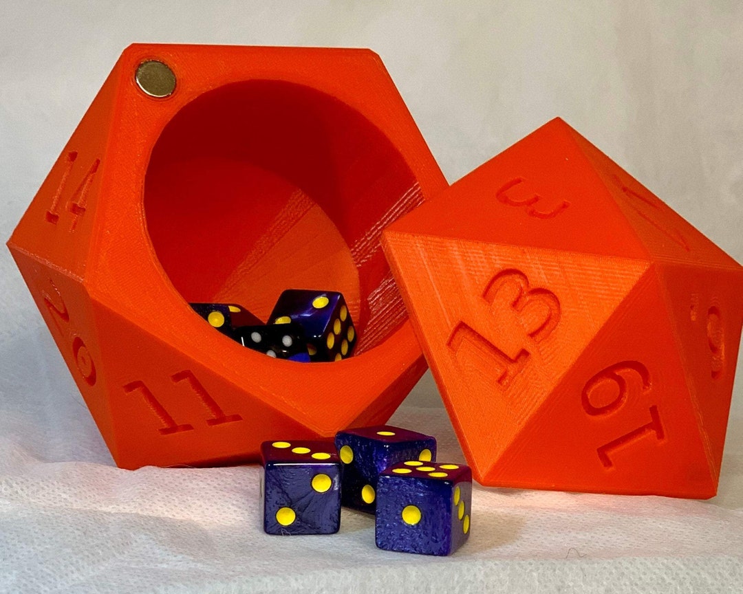 D20 Dice Box Magnetic Lock Storage Container MTG D&d - Etsy