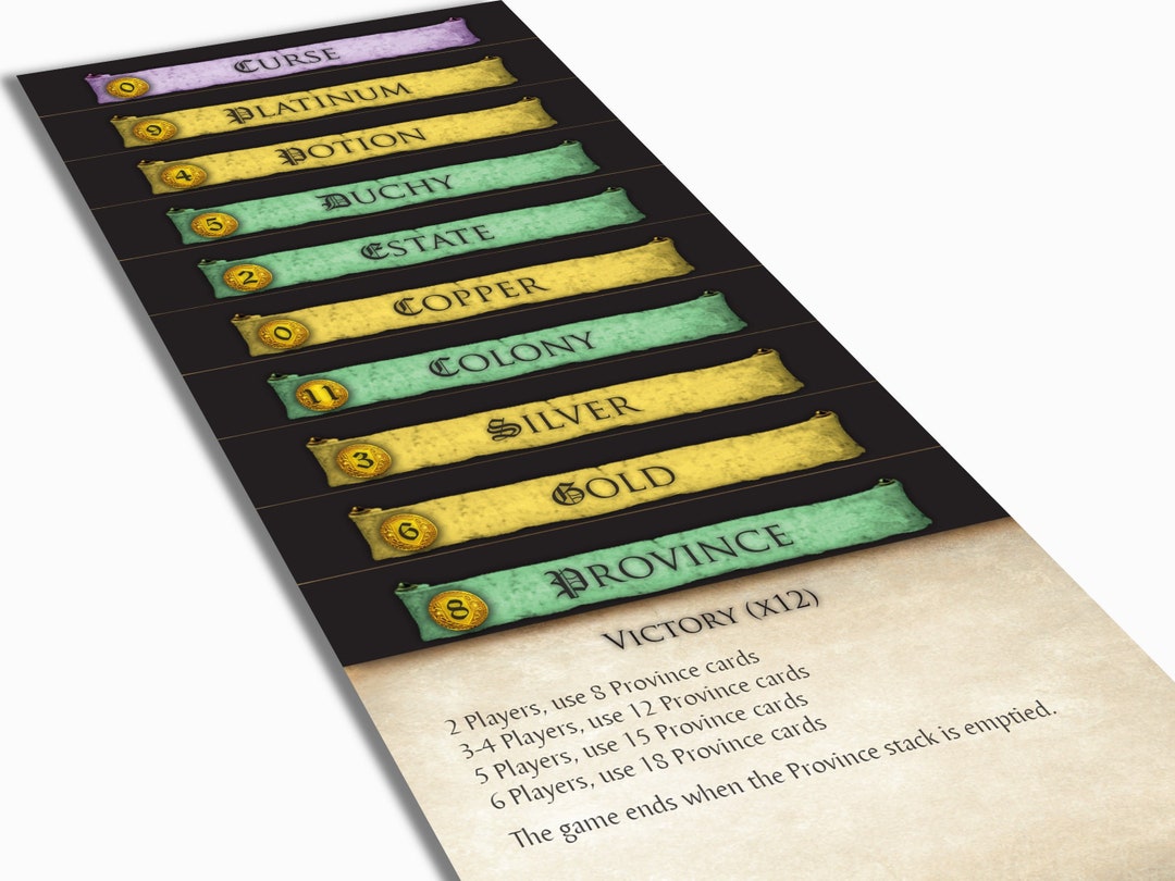 Dominion Game 10 X Base Cards Card Dividers Core Set - Etsy