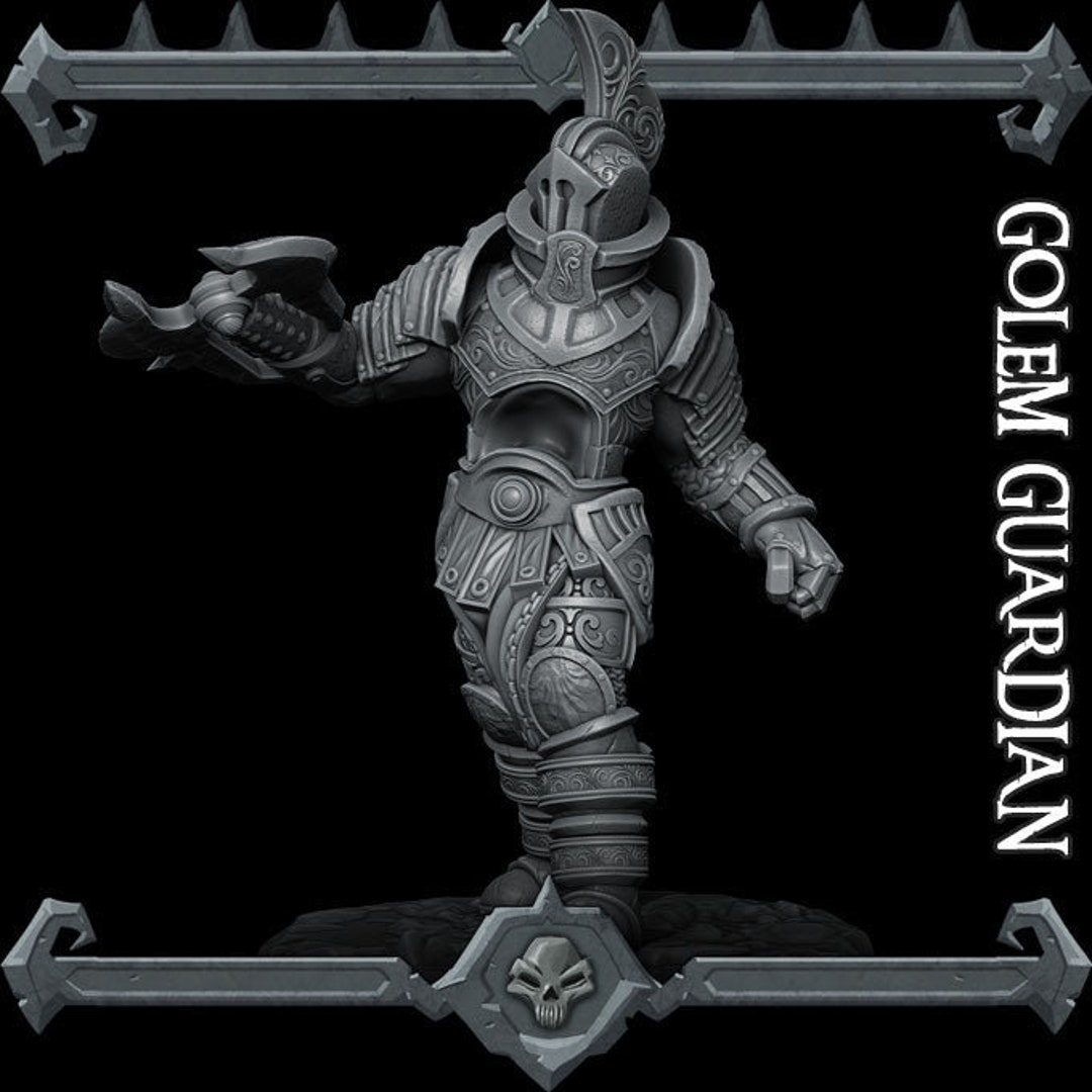 GOLEM GUARDIAN Miniature All Sizes Dungeons and Dragons - Etsy
