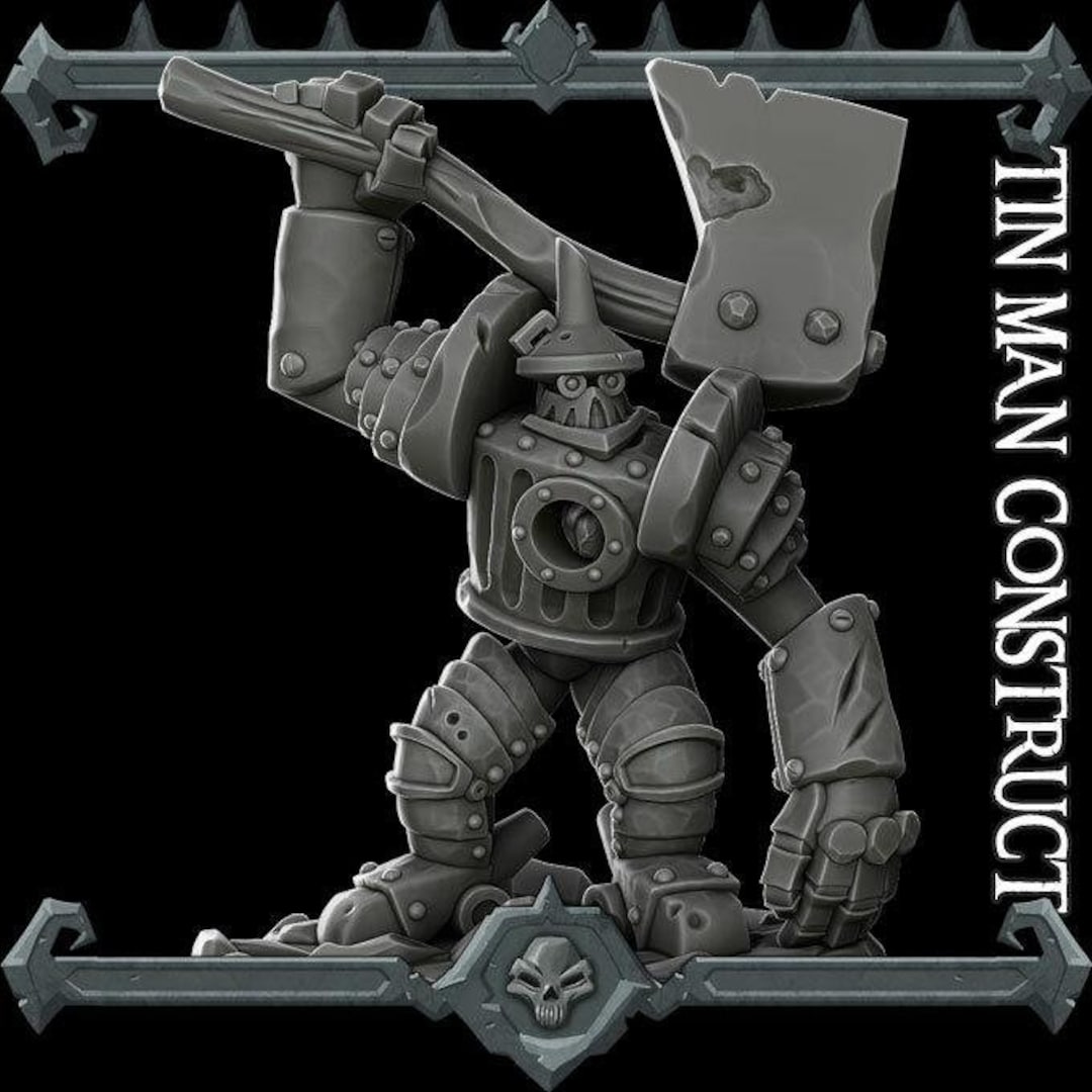 TIN MAN CONSTRUCT Miniature Many Size Options dungeons - Etsy