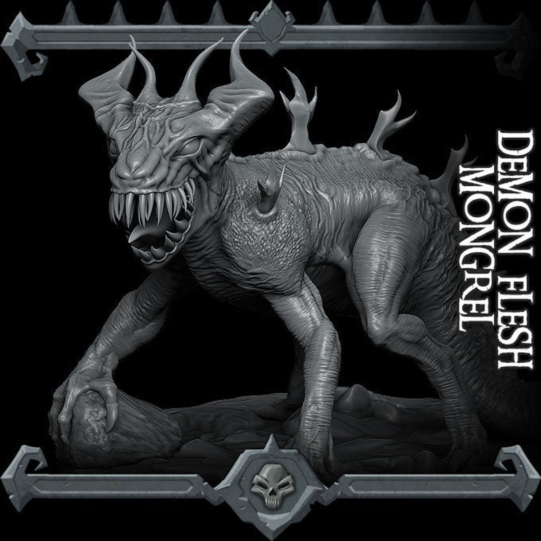 DEMON FLESH MONGREL Miniature All Sizes Dungeons and Dragons Pathfinder ...
